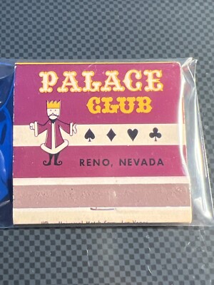 VINTAGE MATCHBOOK - PALACE CLUB - RENO, NEVADA - UNSTRUCK! | eBay