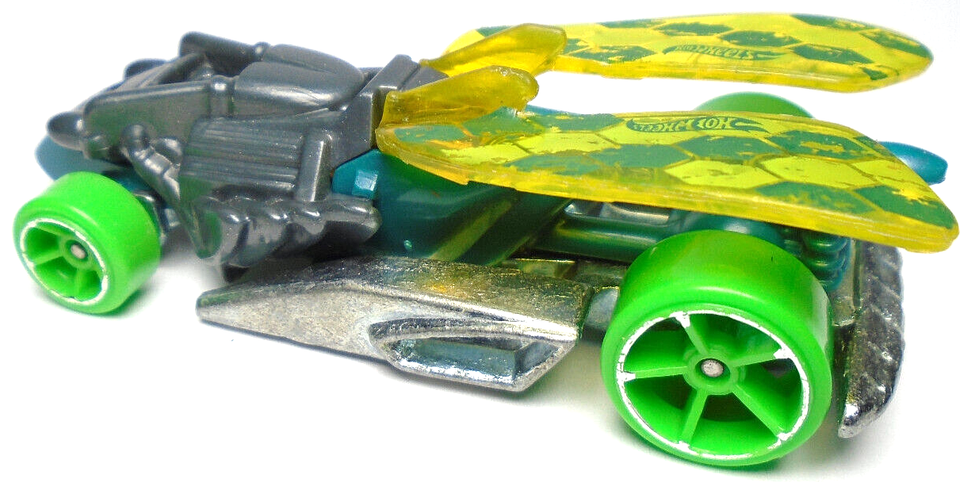 2009 HOT WHEELS DRAGGIN' TAIL BLUE & GREEN 1:64 DIECAST 3" INSECT CAR ...