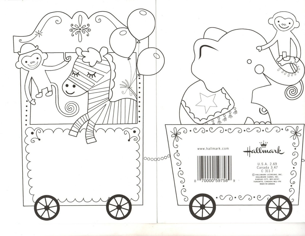 Circus Train Car Coloring Pages