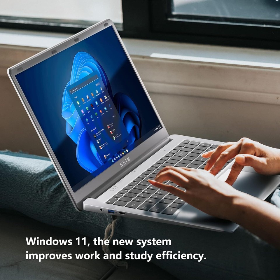 SGIN M15 15.6" 1366 x 768 Celeron N4120 1.1GHz 4GB DDR4 128GB SSD W10 ...