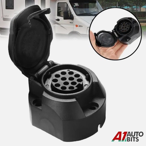 13 Pin Socket Euro Female Plug Trailer Caravan Lighting Connector ...