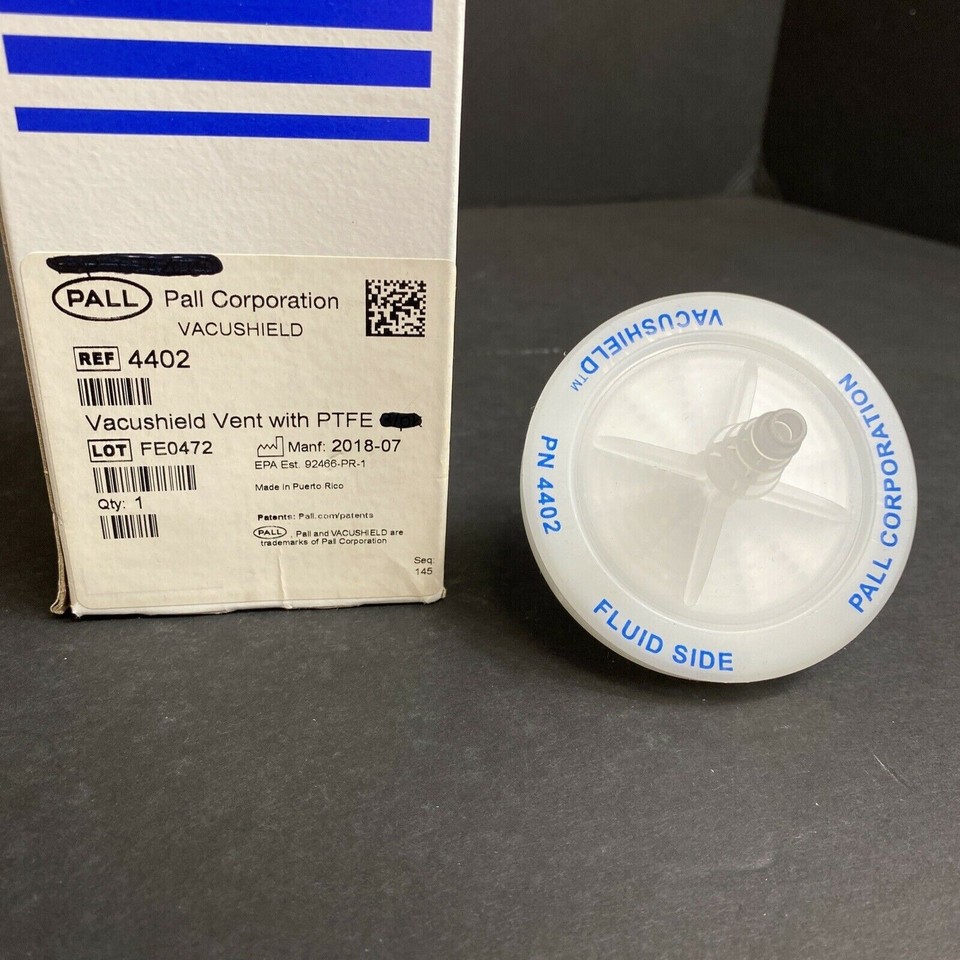 Pall Vent Filter Vacushield 0.2 um Pore 50 mm Hose Barb Box of 3 ...