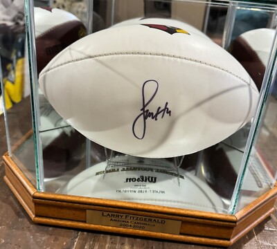Larry Fitzgerald Autographed Football w/ case and COA | eBay