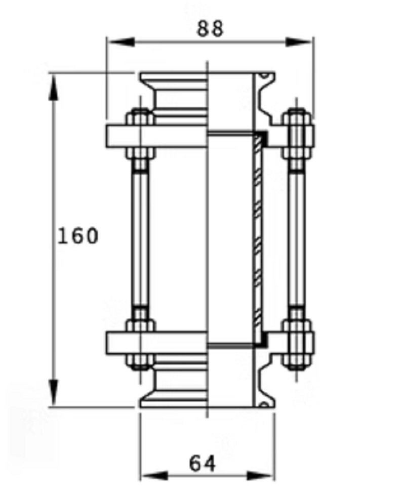 2 inch Sanitary Sight Glass with/without bubble plate | eBay