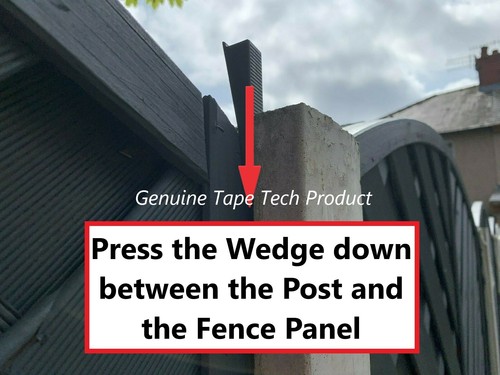 FENCE PANEL SECURITY WEDGES 20 x ANTI-RATTLE CLIPS GRIPS STOPS RATTLING ...