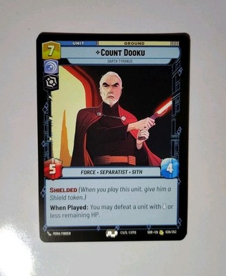 Star Wars Unlimited: SOR - Count Dooku (RARE) #038 w/2 Free cards | eBay