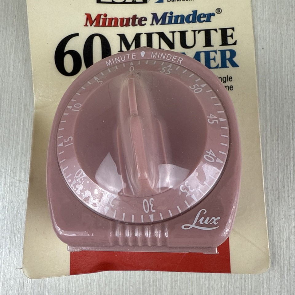 Lux Minute Minder 60 Minute Timer Pink New Single Chime Kitchen Laundry ...