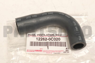 122620C020 Genuine Toyota HOSE, VENTILATION, NO.2 12262-0C020 | eBay