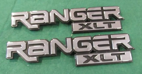 1993 2005 Ford RANGER XLT Plastic Fender Emblem SET. Shiny Version OEM ...