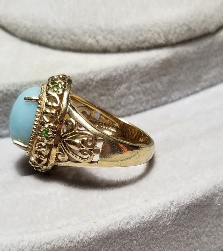 Dallas Prince 18k yellow gold Sterling silver Amazonite Chrome Diopside ...