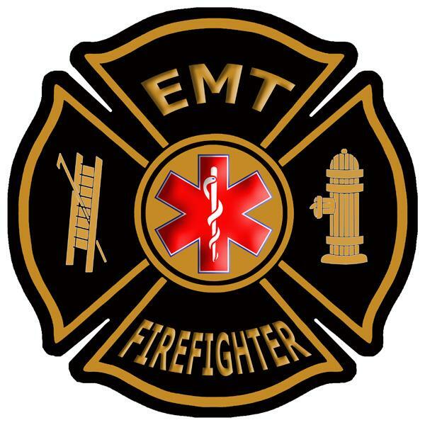 Firefighter Emt Logo Firefighter American Flag Bilder: Stock Fotos