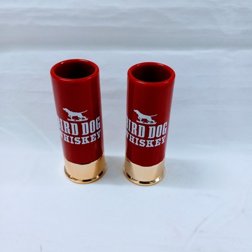 2 Bird Dog Whiskey 12 Ga. Shotgun Shell Collectors Shot Glass Glasses ...