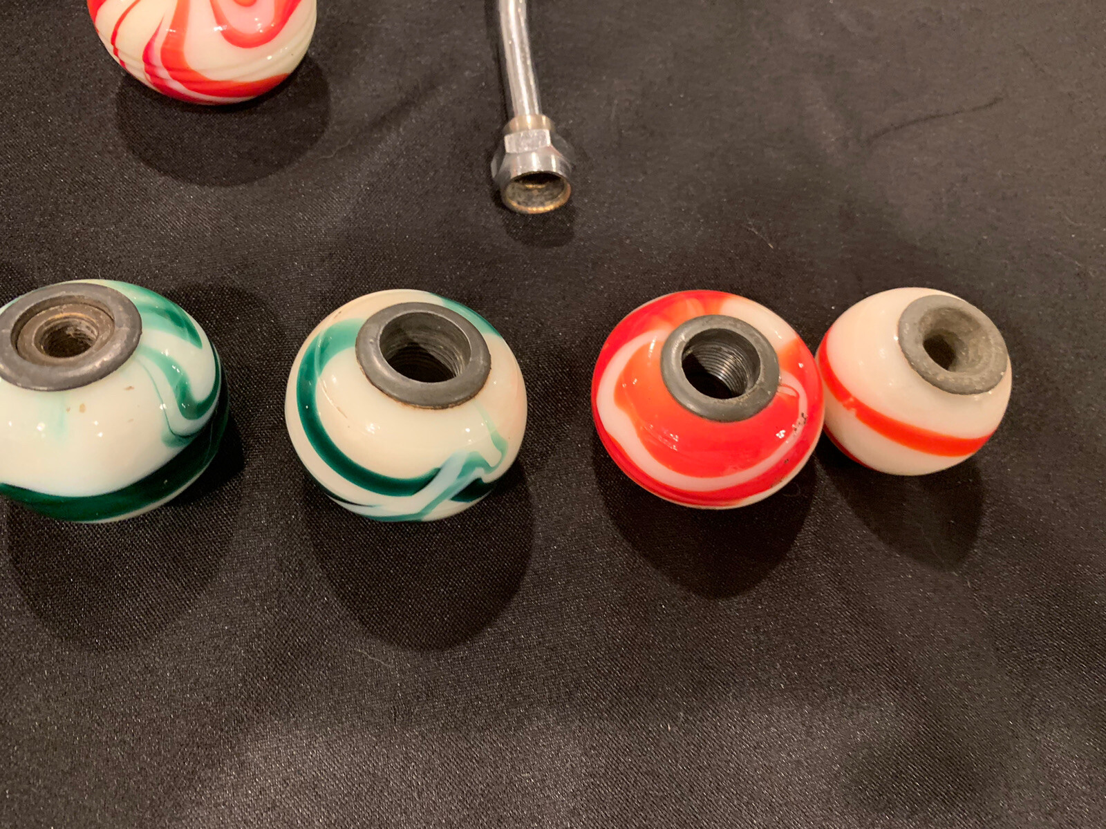 Uranium Glass Akro Agate/Houze Rat Rod Gear Shift Knob Collection Glow ...