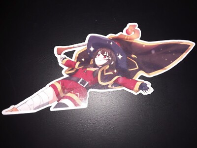 Megumin After Explosion from Konosuba Glossy Sticker Anime Walls ...