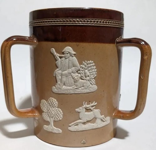 Doulton Lambeth Harvest Hunt Scene 3-Handled Full size Tyg Tankard Mug ...