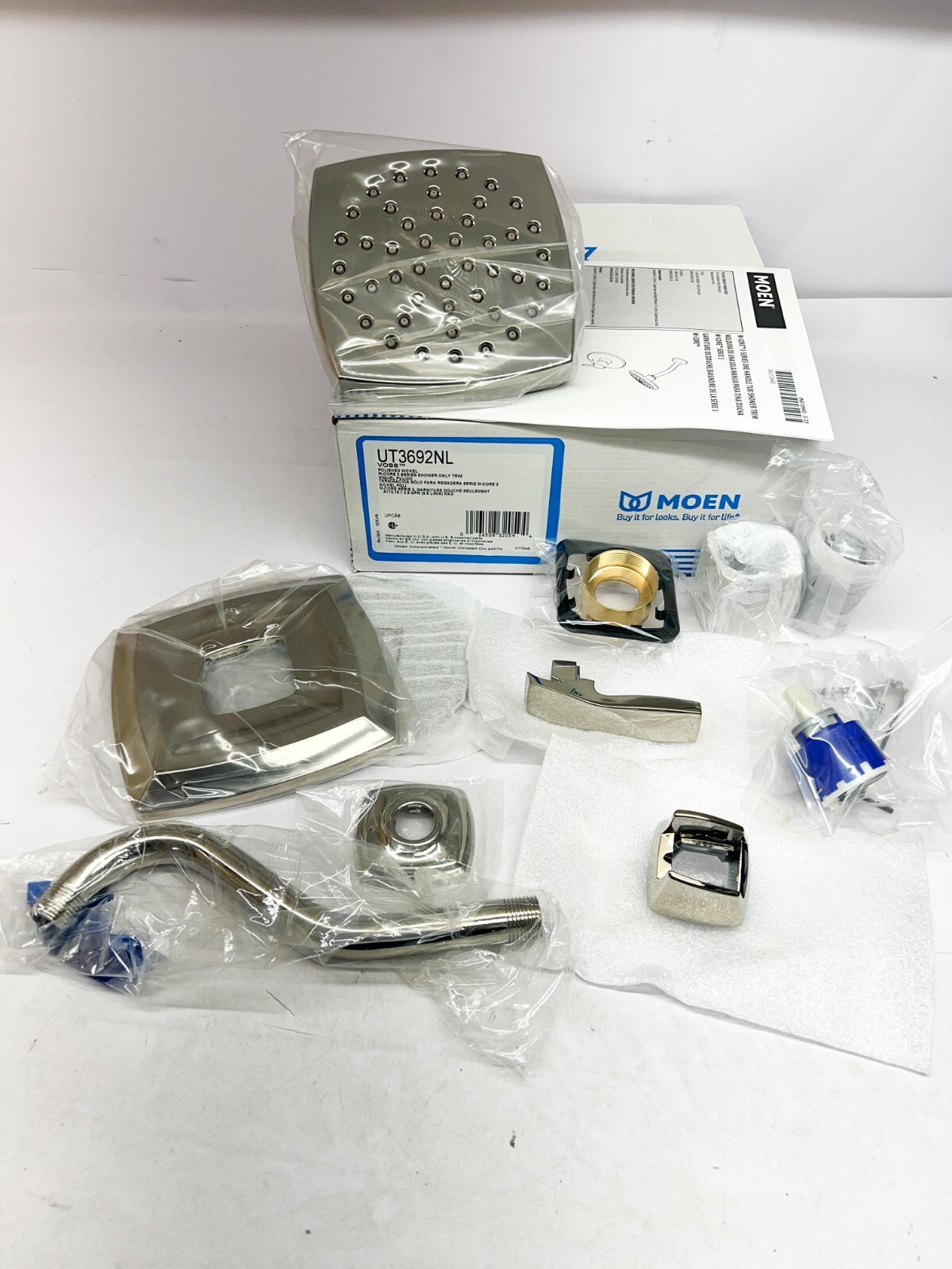 Moen Voss M-Core 3-Series Single-Function Shower Trim, 6" Diameter, 2.5 ...