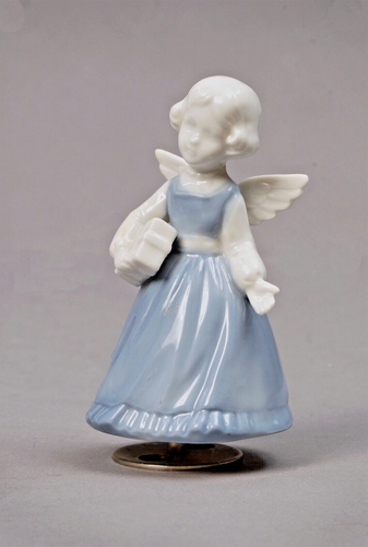 SCHMID ROTATING MUSICAL WIND-UP ANGEL WITH GIFT PLAYS JINGLE BELLS | eBay
