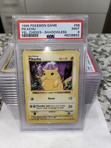 Pikachu 1999 Pokemon Game #58 Shadowless (Yellow Cheeks) Price Guide ...