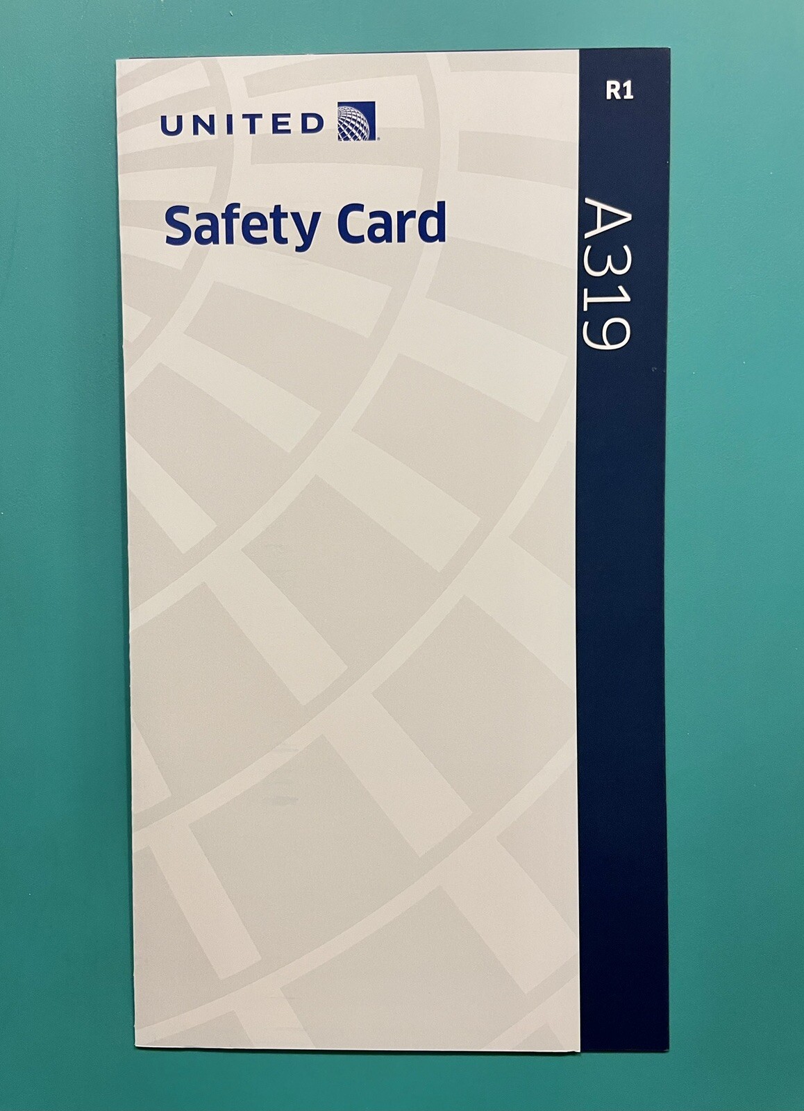 UNITED AIRLINES SAFETY CARD--AIRBUS 319 - REV#1 | eBay