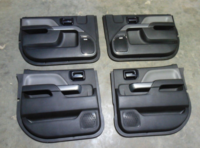 14-18 Chevy Silverado 1500 LTZ Trim Panel Set Front/Rear Black & Gray ...