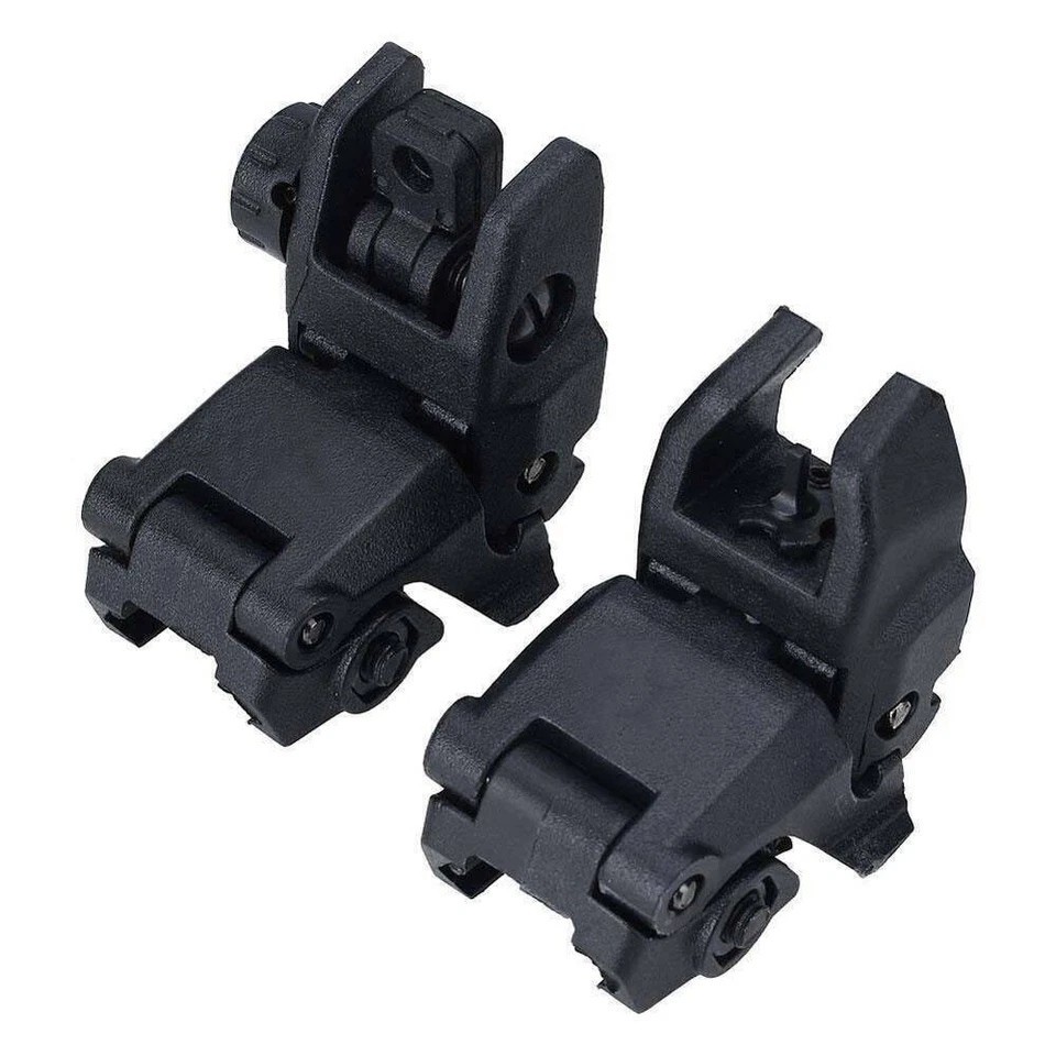 NEW Flip Up Sight New Generation Front & Rear Back Up Sight Set Black ...