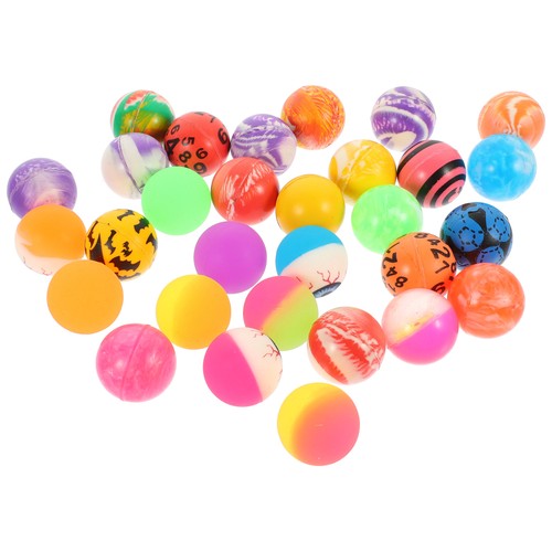 30pcs Colorful Solid Rubber Bouncy Balls Creative Bounce Balls Kids ...