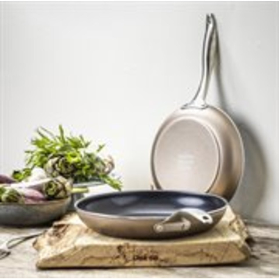 GreenPan 2pc Frying Pan Set 24cm/28cm Non-Stick PFAS-Free Oven Safe ...