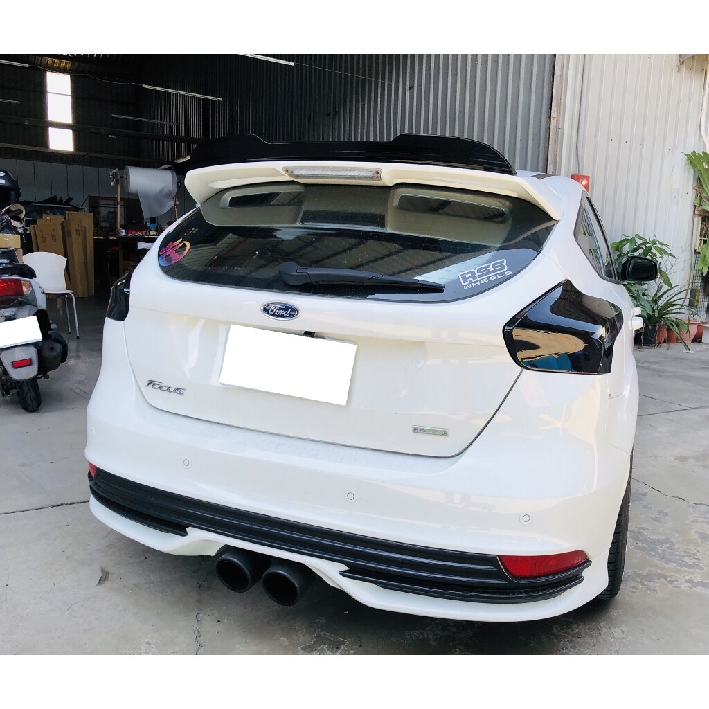 495FC Add-on ST Rear Lip Spoiler Wing Fits 2011~2018 Ford Focus 5dr ...