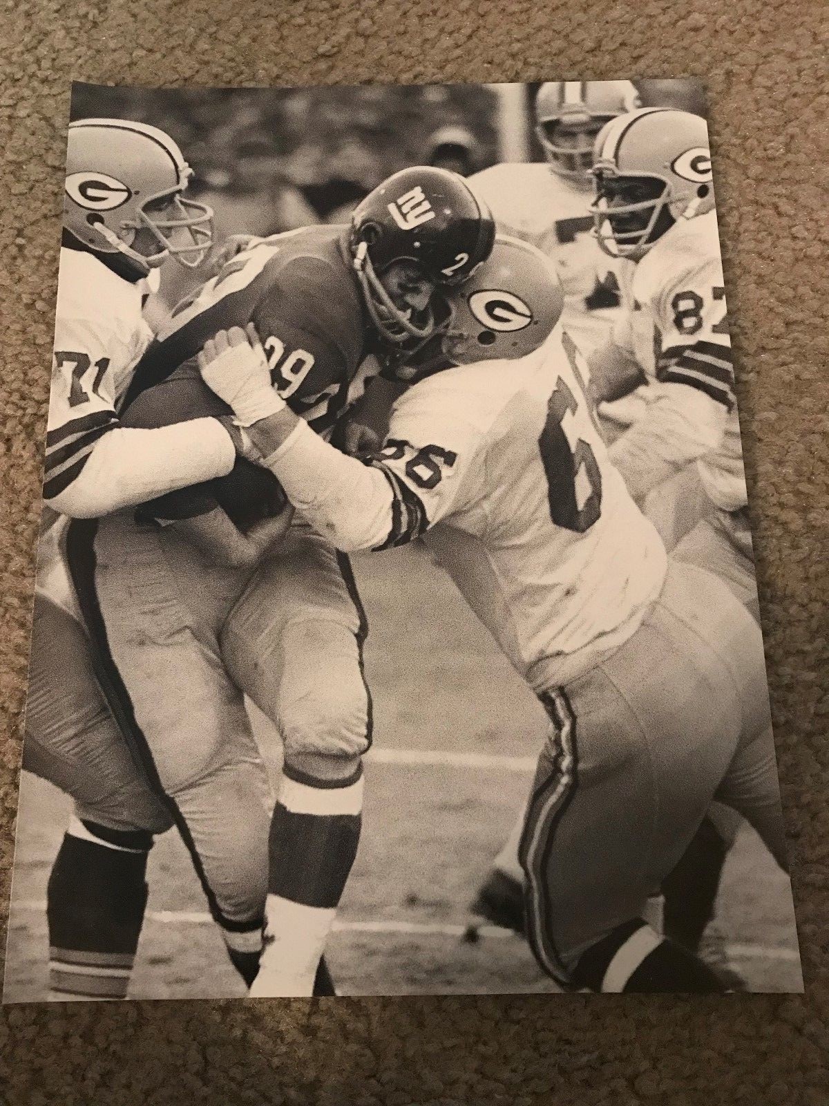 RAY NITSCHKE PACKERS 1962 CHAMPIONSHIP GAME Print Photo Magazine ...