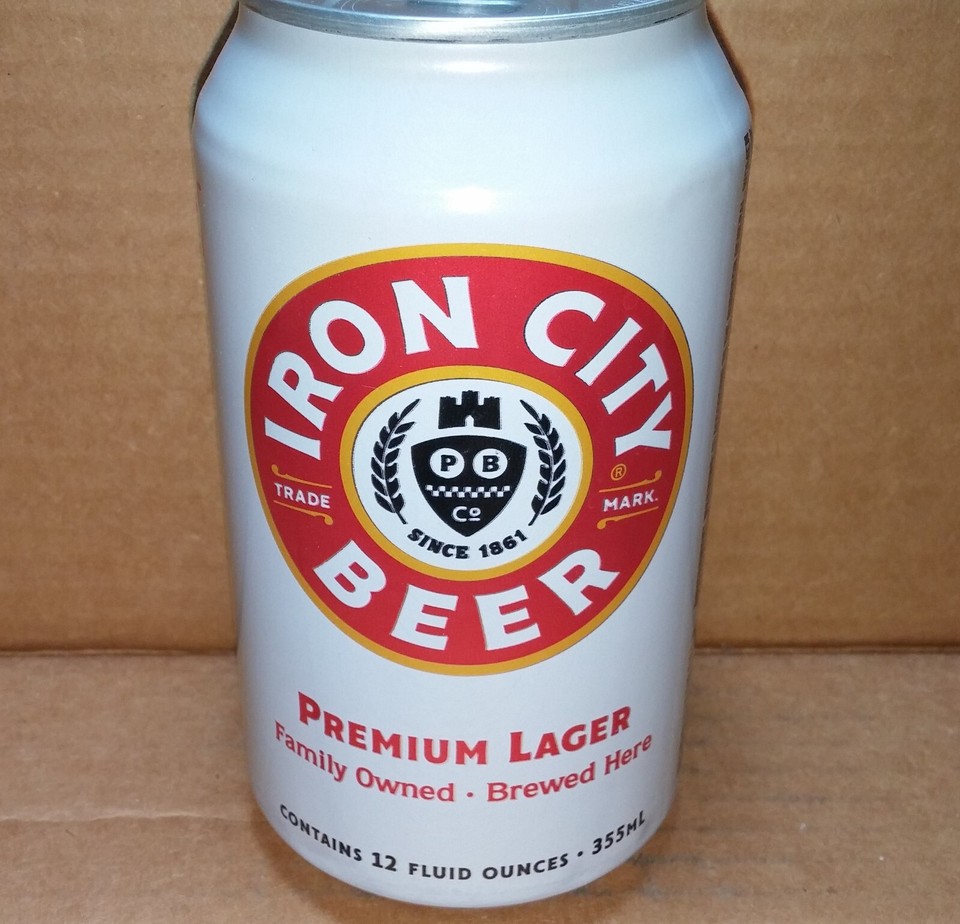 IRON CITY BEER Lager - Standard label, 160 years 12oz can Creighton, PA ...