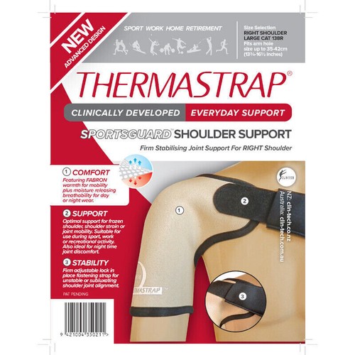 Thermastrap Sportsguard Right Shoulder Support Black - Large | eBay ...