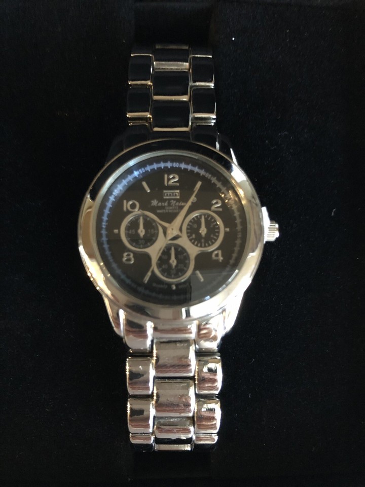 New Mark Naimer His & Hers Stainless Steel QUARTZ Watch Set- Water ...