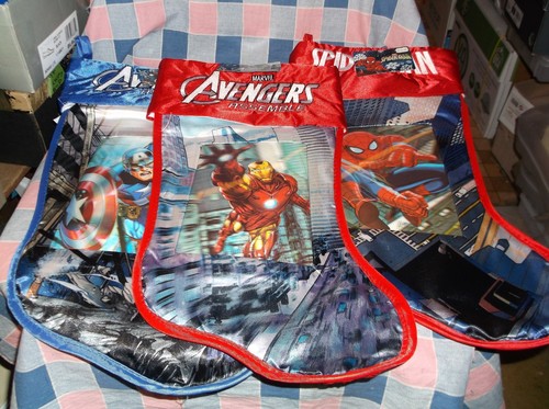 NWT Avengers Captain America Iron Man Spiderman Christmas Stocking Drop ...