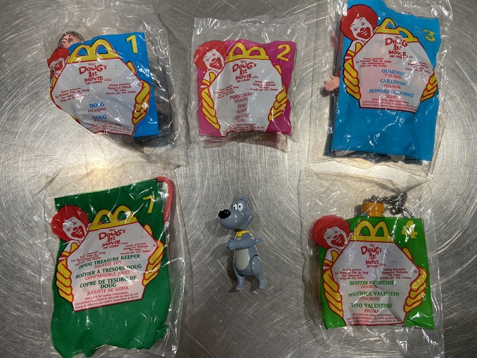 Doug's 1st Movie Figurine Keychain McDonald's Happy Meal Toy Lot Of 6 ...