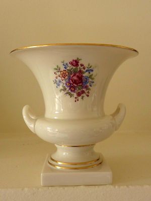 Vintage LENOX Porcelain China Trophy Vase Mantle URN Lenox Rose Pattern ...