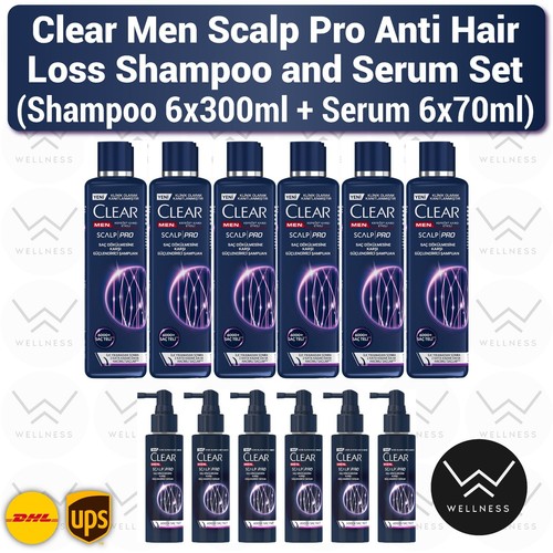 Clear Men Scalp Pro Shampoo and Serum Set 6×(300ml+70ml) -6LOT | eBay