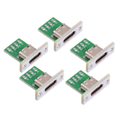 5pcs/set OEM DIY PCB Kit Type C Female Socket Connector Panel Mount ...