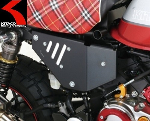 NEW! Kitaco #615-1301060 R side cover type 2 BLACK SILVER Honda Monkey ...