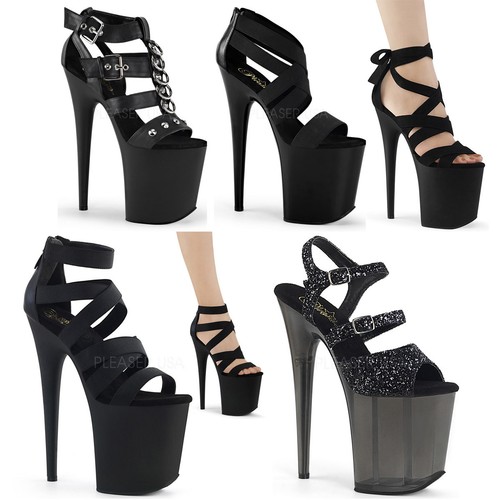 Pleaser 8" Heel Strappy W/Rings And Studs Detail Adult Women Sandals ...