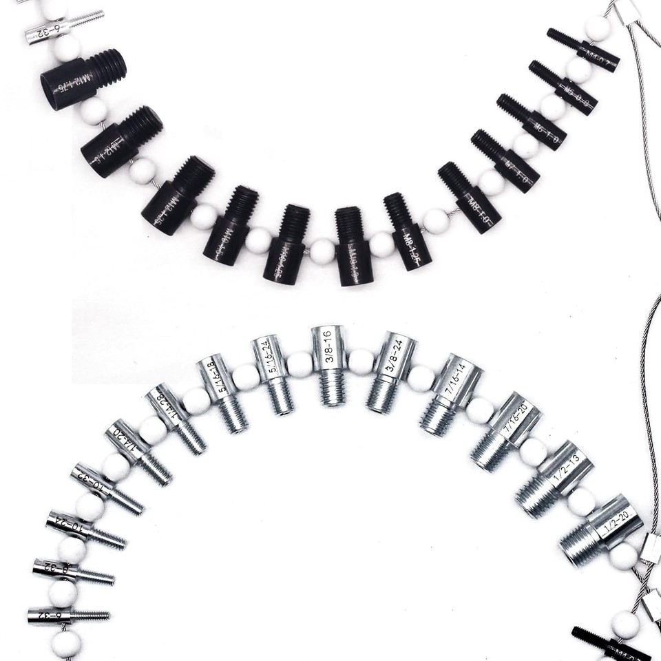 Nut and Bolt Thread Checker- 26 Male/Female 26 Gauges-14 Inch & 12 ...
