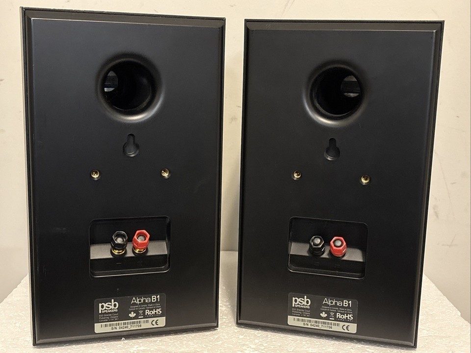 PSB Alpha B1 Black Bookshelf Speakers 90W 2-Way | eBay