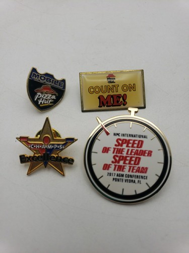 Lot Of 4 pizza hut button pins 2000s 90s Promotional Rare | eBay