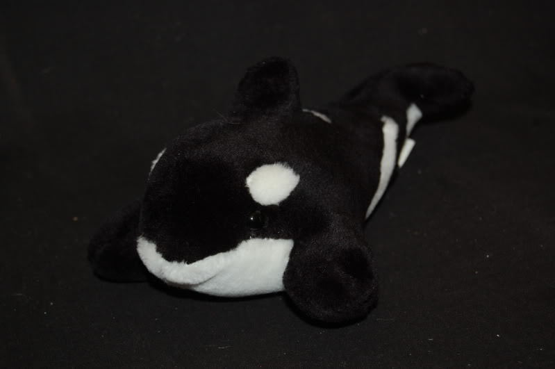 Killer Whale Seaworld Shamu Orca Black White Gray 8" Plush Stuffed ...