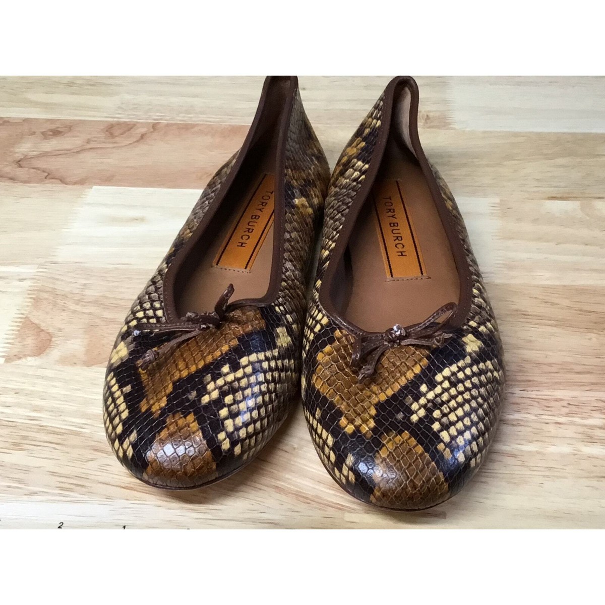 Tory Burch Snakeskin Ballet Flats