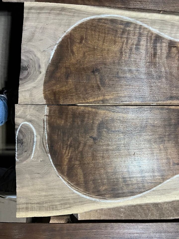 dark curly eastern walnut tonewood guitar luthier set back sides needs help | eBay