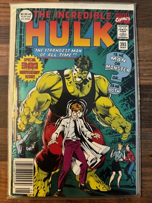 Incredible Hulk 393 NEWSSTAND Marvel Comics 30th Anniversary Foil Cover ...