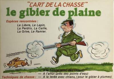 CPM - HUMOUR - L’ART DE LA CHASSE - LE GIBIER DE PLAINE- LIÈVRE ...