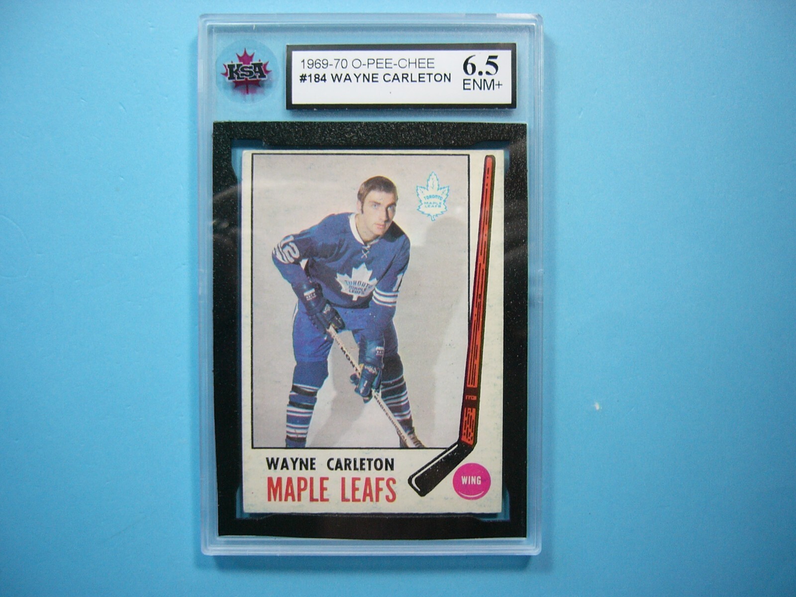 1969/70 O-PEE-CHEE NHL HOCKEY CARD #184 WAYNE CARLETON KSA 6.5 EXNM+ ...