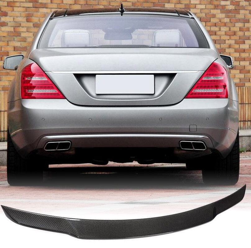 REAL CARBON Rear Trunk Spoiler Wing Fit For Benz W221 S350 S450 S550 ...