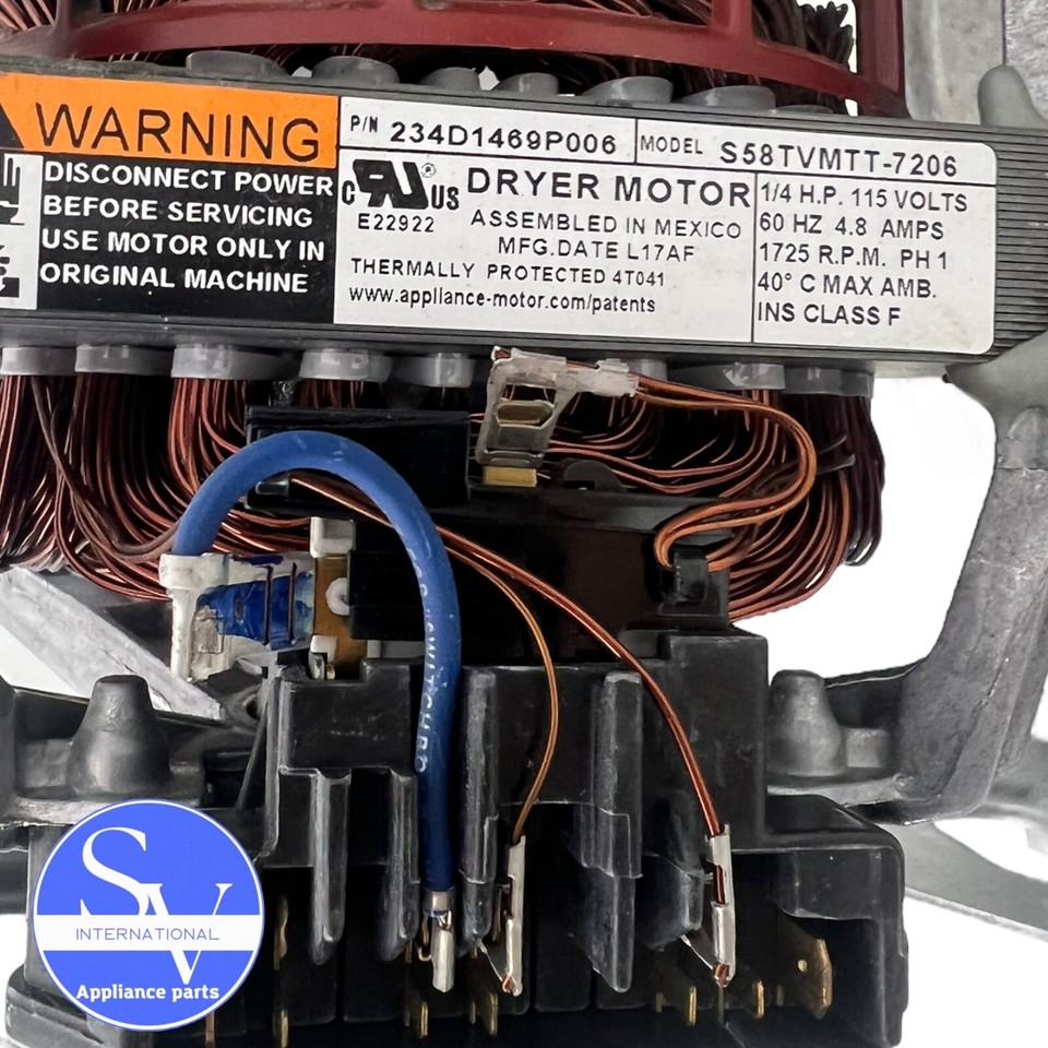 GE Dryer Drive Motor and Blower Wheel WE17X24535 WE17X23856 WE49X28295 ...